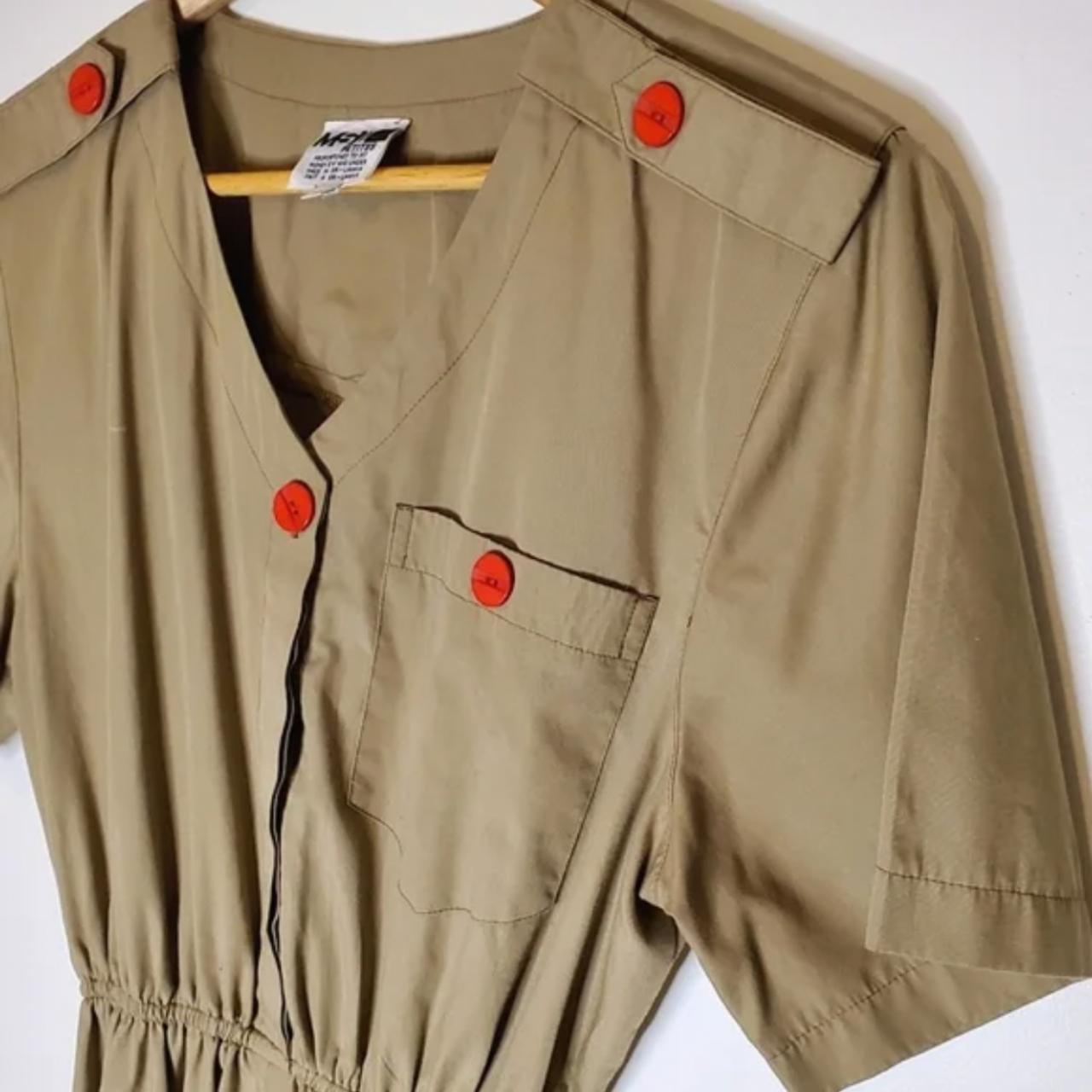 Revolution Muse Army-Influenced Vintage Dress with... | Depop