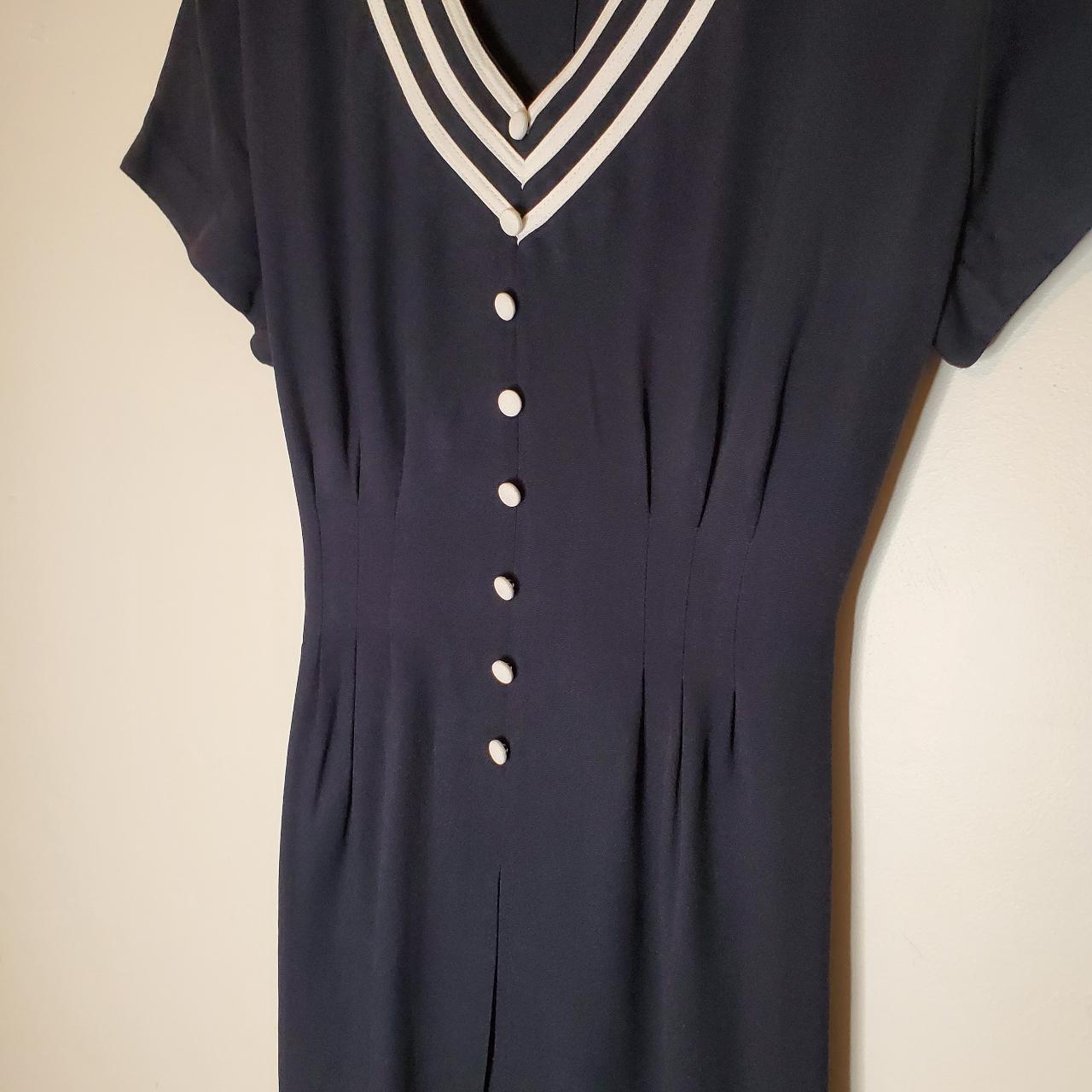 Ahoy Matey Navy Nautical Influenced Short Dress With Depop