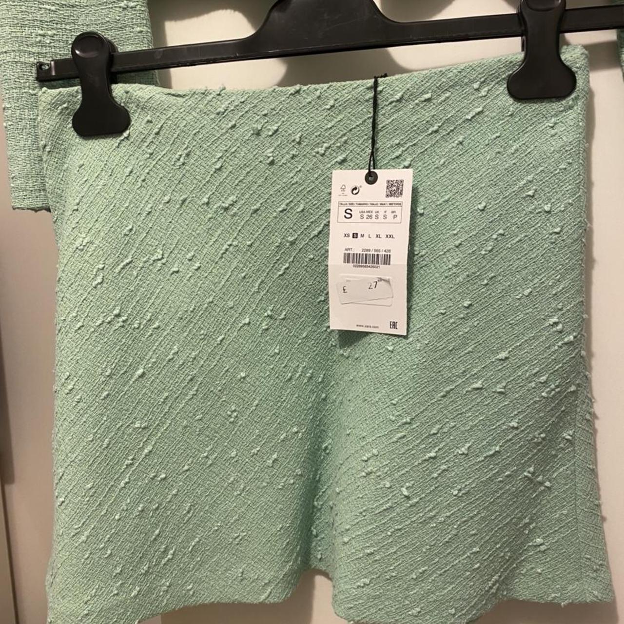 Zara tweed skirt and jacket set. RRP £98. Skirt size... - Depop