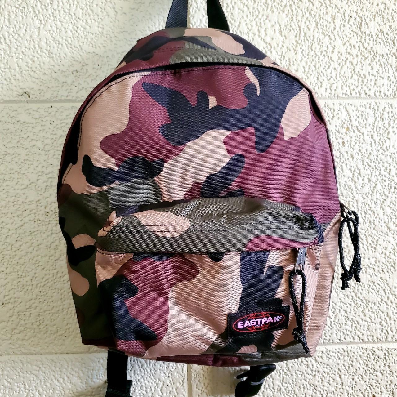 Retro Eastpak backpack Camo Large zippered... - Depop