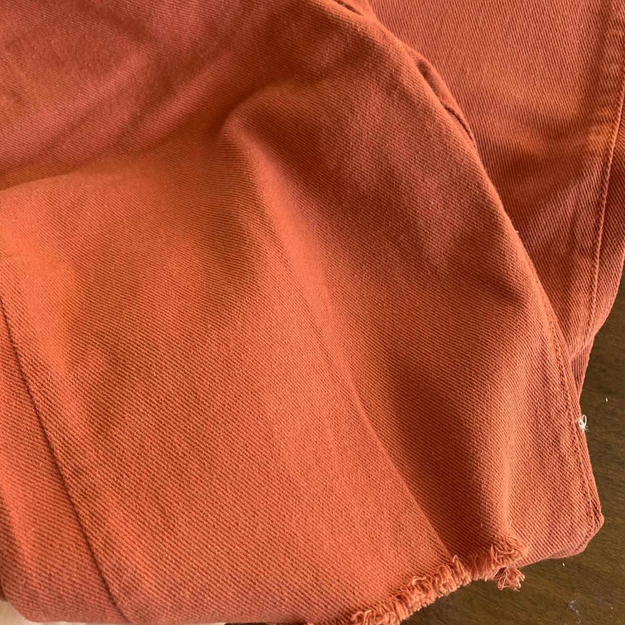 NWT burnt orange raw hem girlfriend jeans Super... - Depop