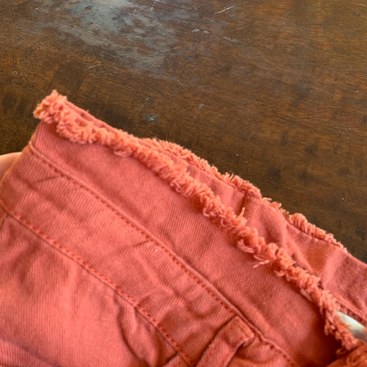 NWT burnt orange raw hem girlfriend jeans Super... - Depop