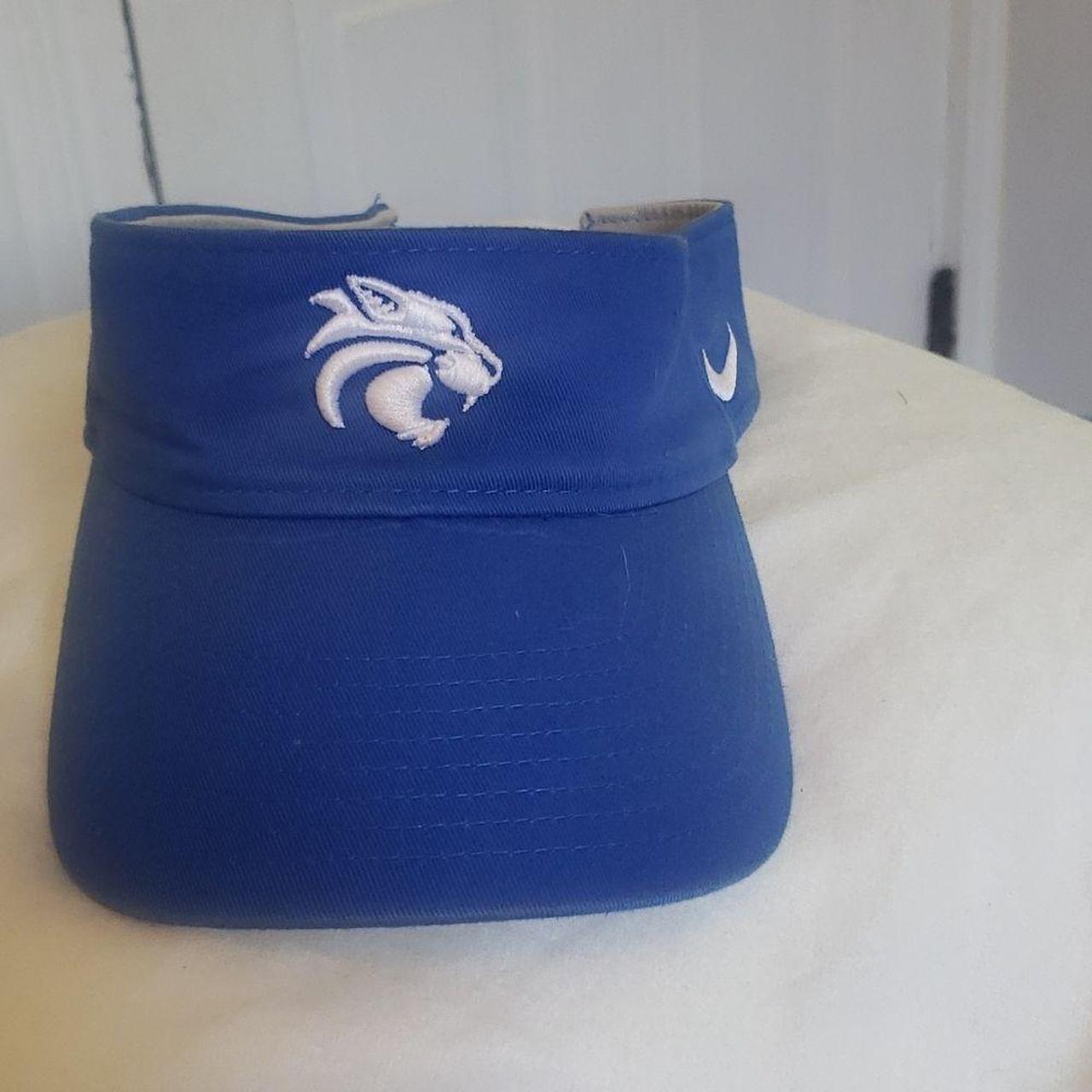 Kansas state wildcats visor blue with white... - Depop