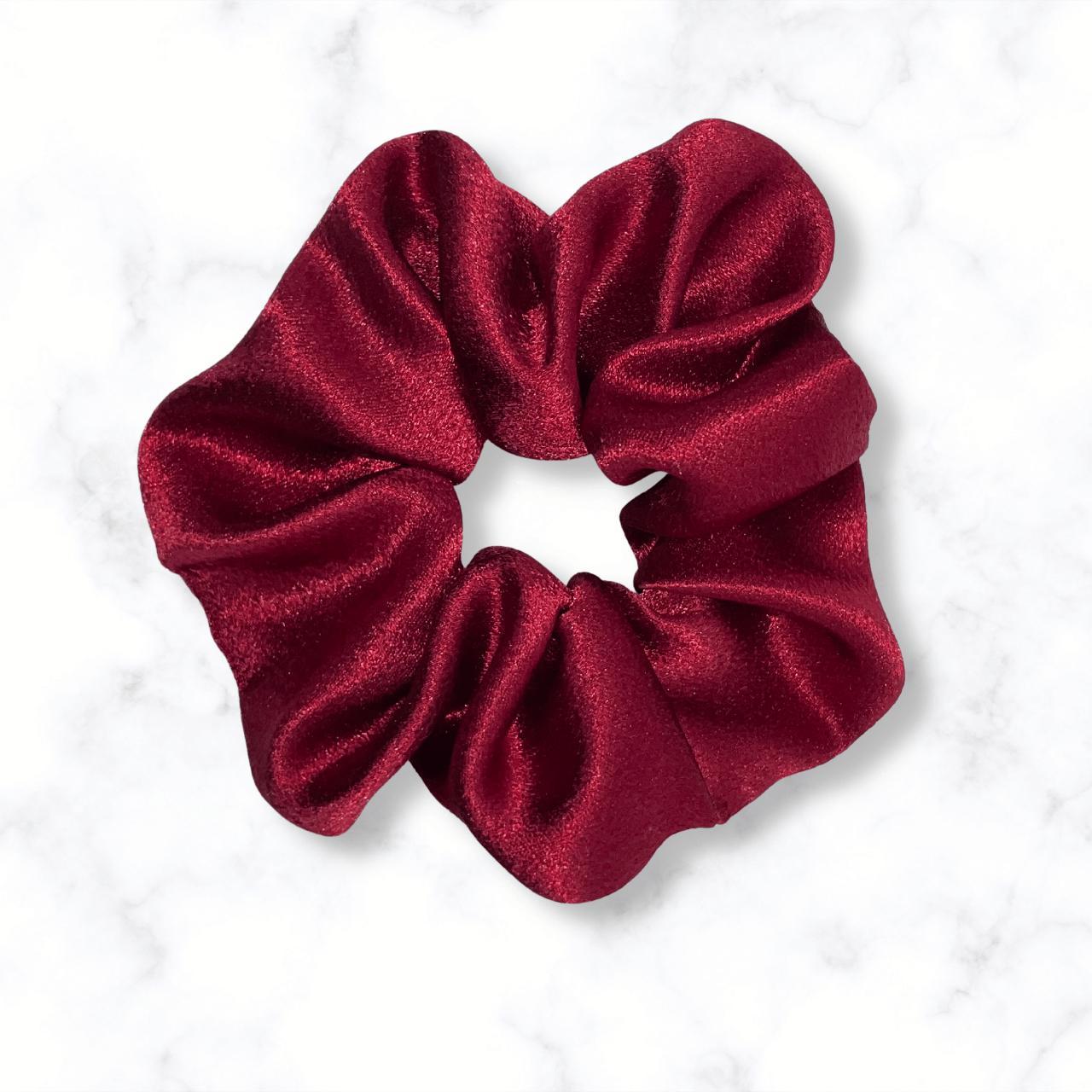 Red Satin Scrunchie - Handmade These scrunchies... - Depop