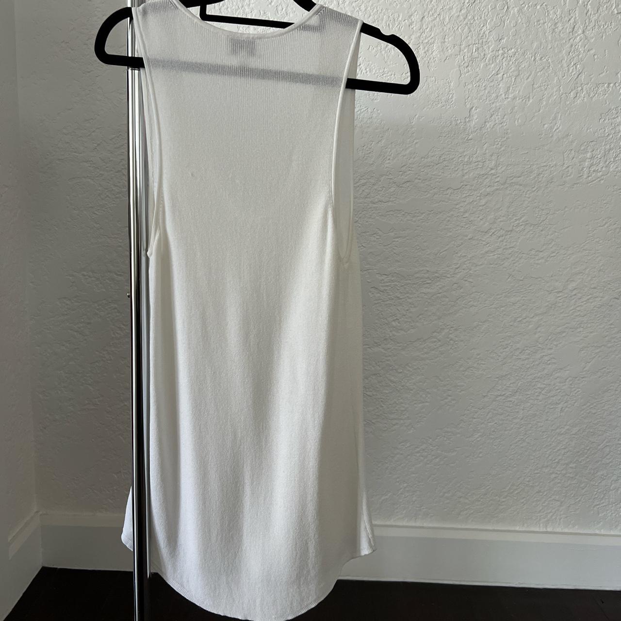 Witchery long tank #tank #witchery #white #ribbed... - Depop