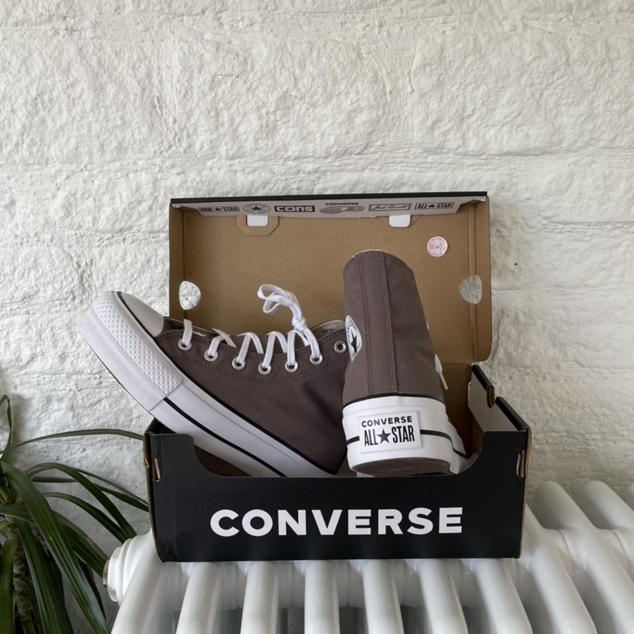 Fresh new custom Choc Brown Platform Converse! All... - Depop