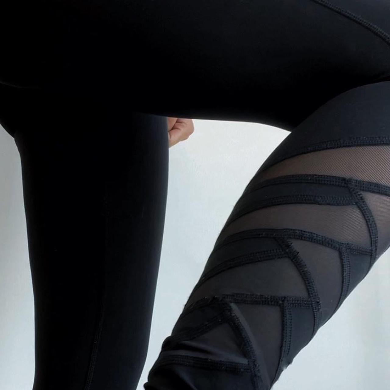 LULULEMON Size 2 Fishtail Mesh Leggings - no flaws -... - Depop