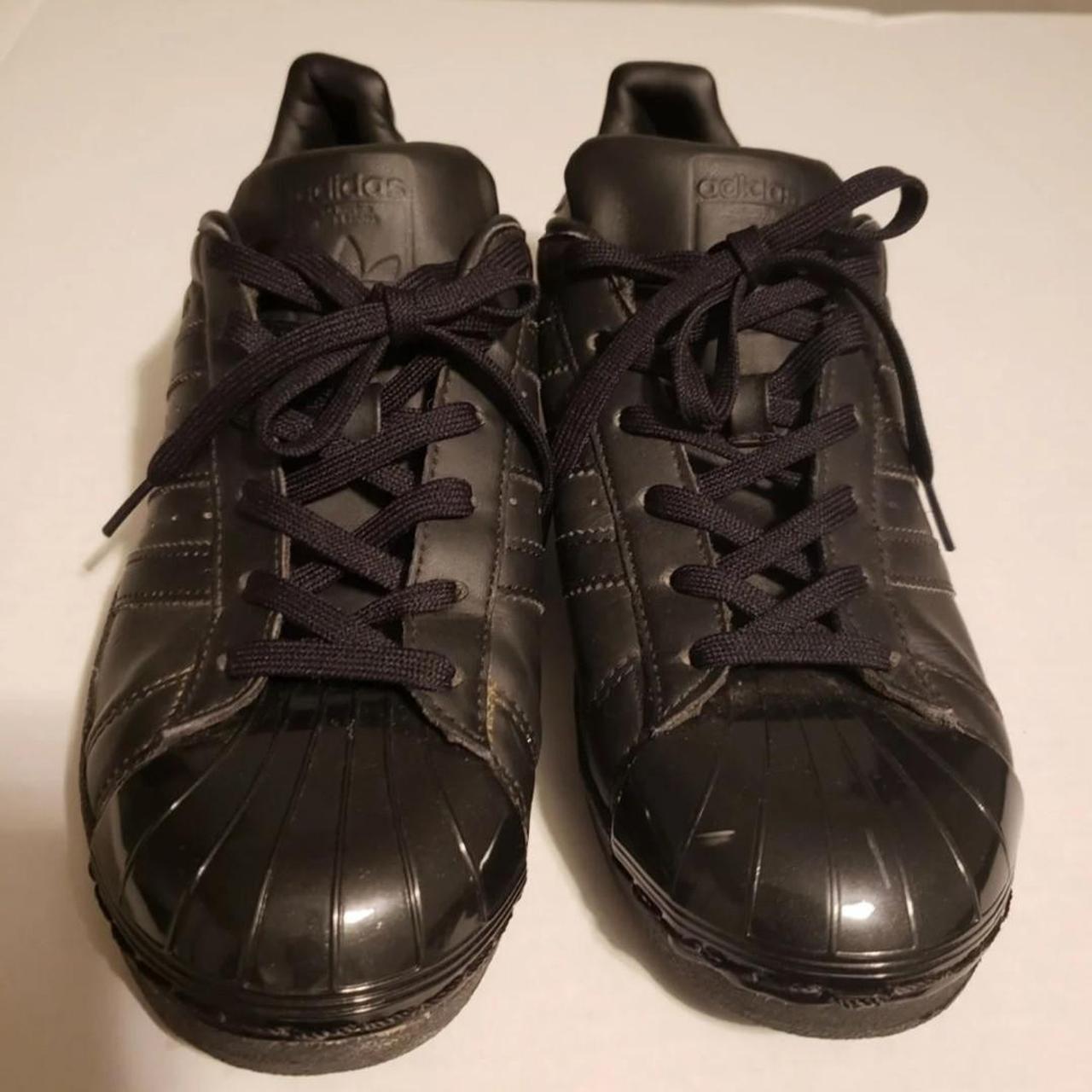 SHELL TOE ADIDAS, Pre-loved for woman's size 8, soft... - Depop