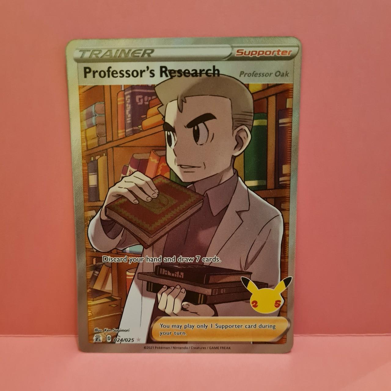 pokemon celebrations professors research full art card - Depop