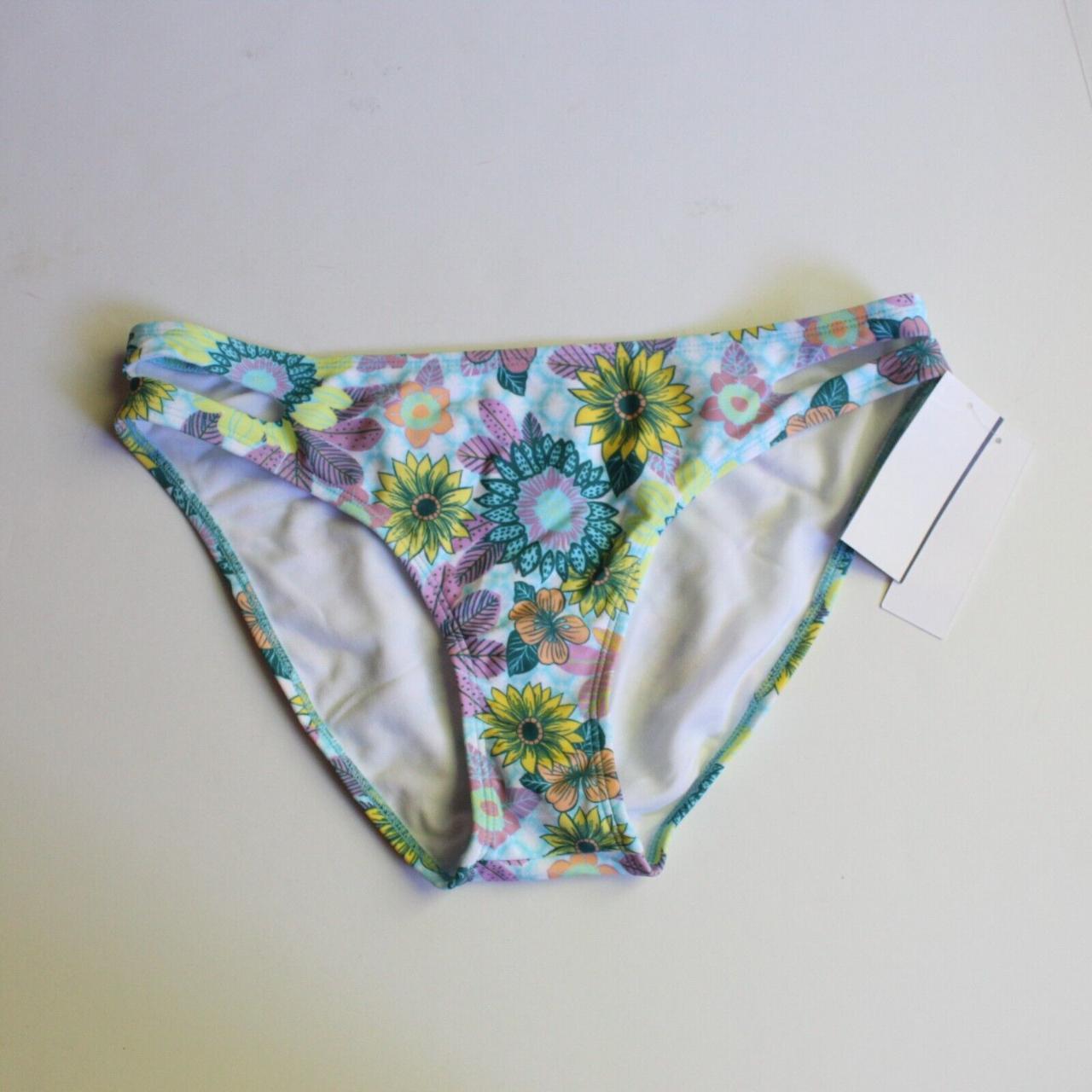 Salt+ Cove Floral Side Cut Out Hipster Bikini... - Depop