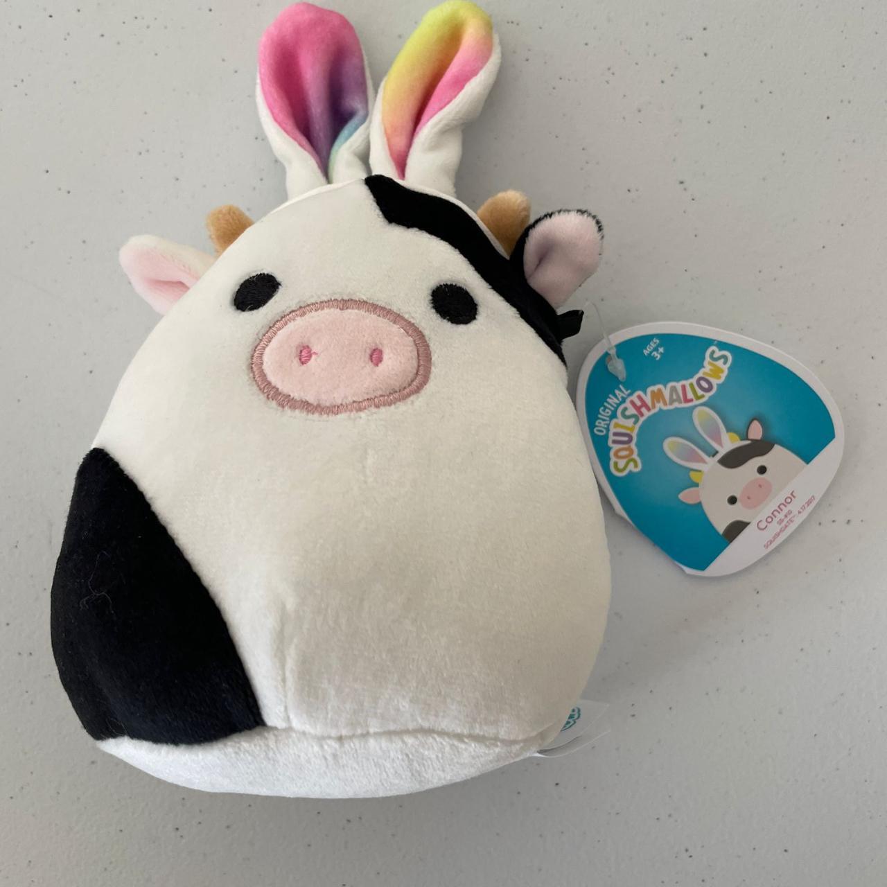 Squishmallows Connor the Cow with Bunny Ears 5"... - Depop