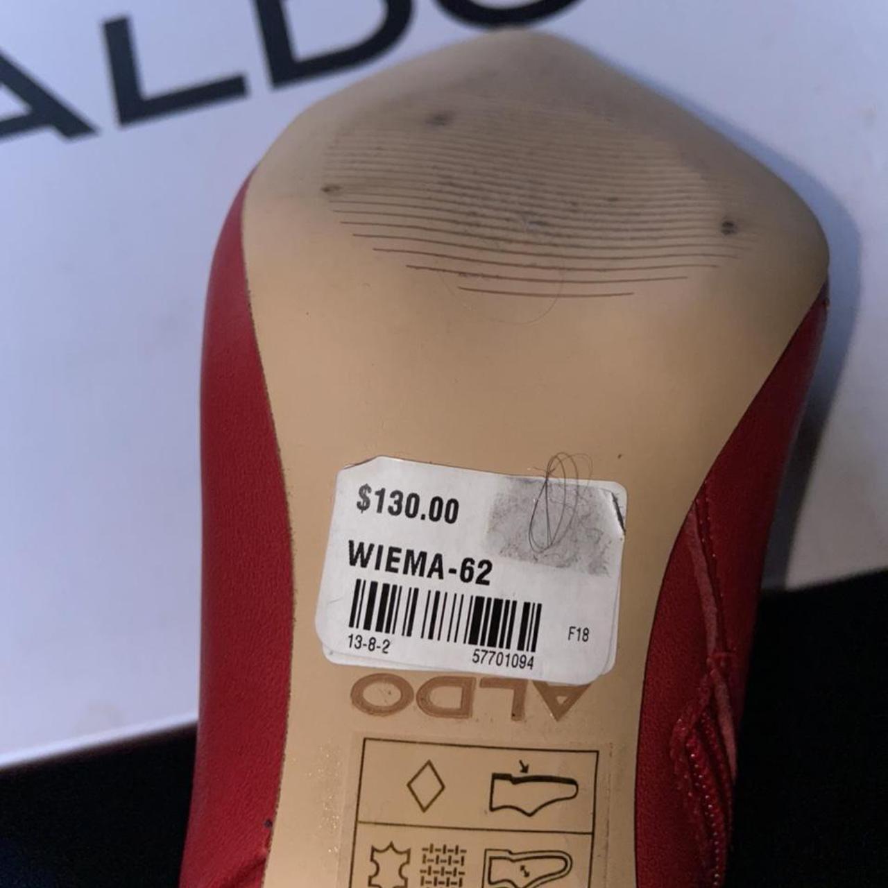 Aldo Red Ankle Boot Heels (Dark Red Color) Size: 7.5... - Depop