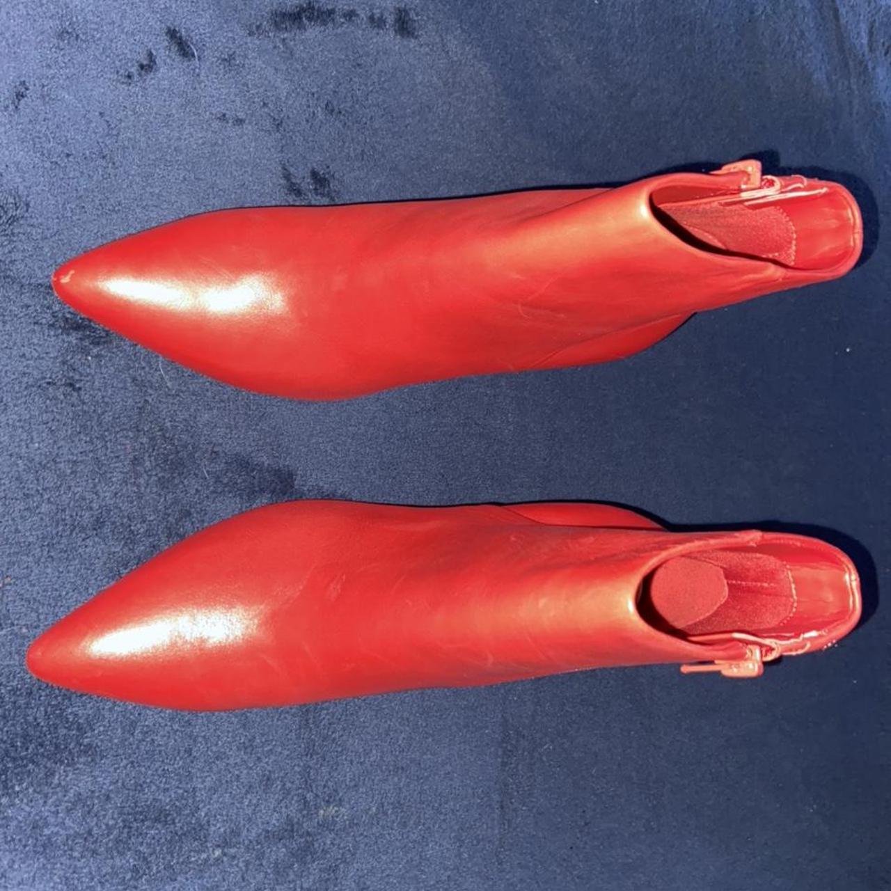 Aldo Red Ankle Boot Heels (Dark Red Color) Size: 7.5... - Depop