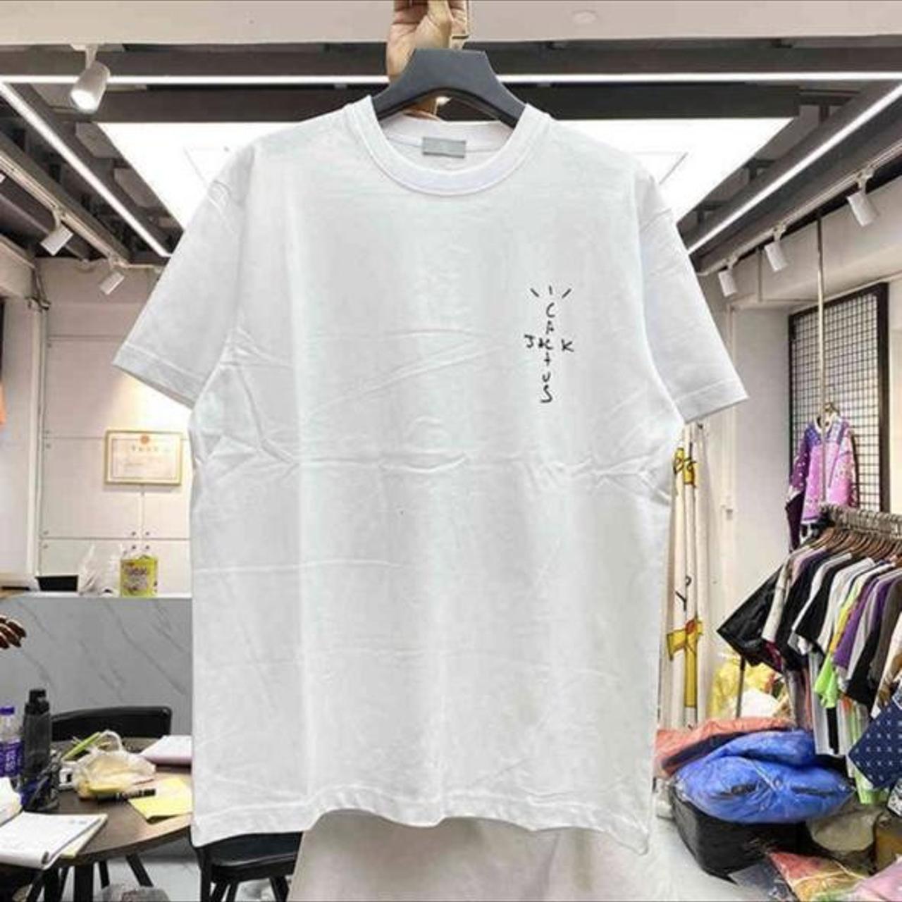 Travis Scott Men's White T-shirt | Depop