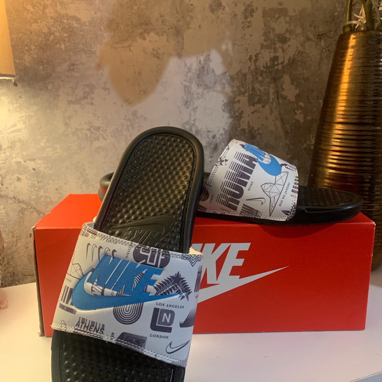 Nike Benassi JDI Print sliders - Depop