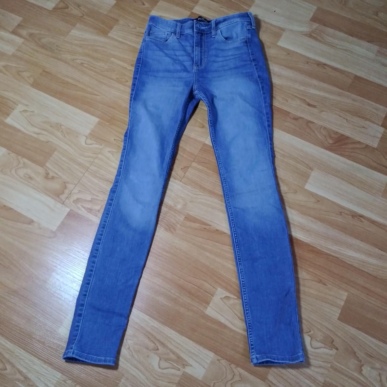 Hollister high rise super skinny jeans size W24 L30... - Depop