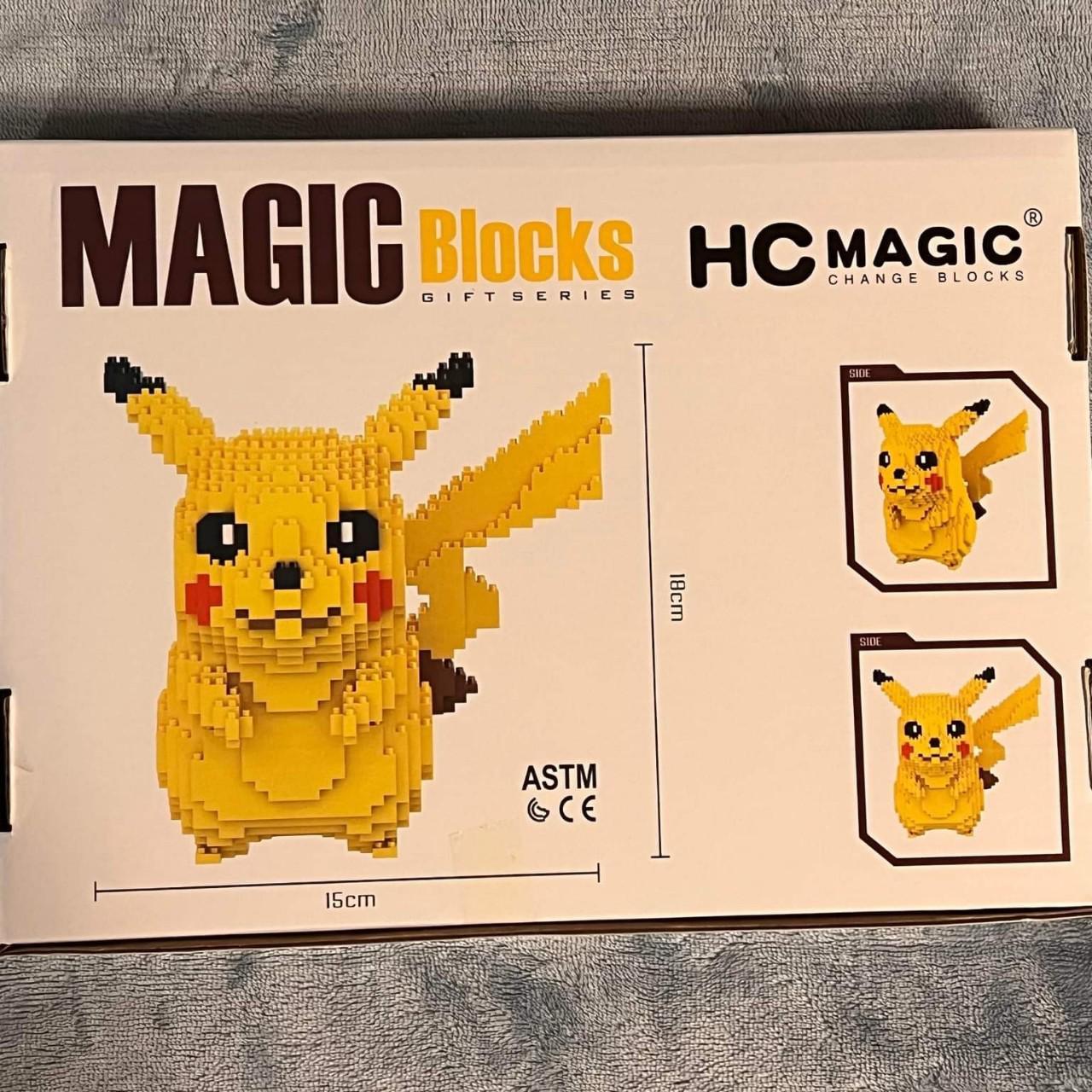 HC MAGIC MODELS BLOCK PIKACHU DIY 1650 PCS Model... - Depop