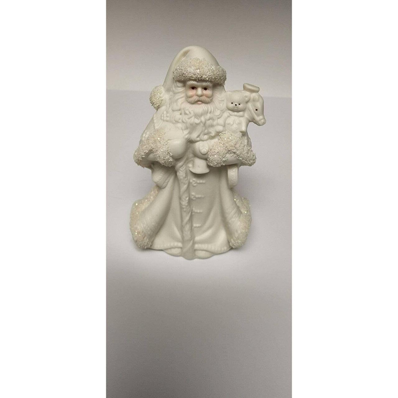3 Frosted Porcelain Santa Claus Father Christmas St... - Depop