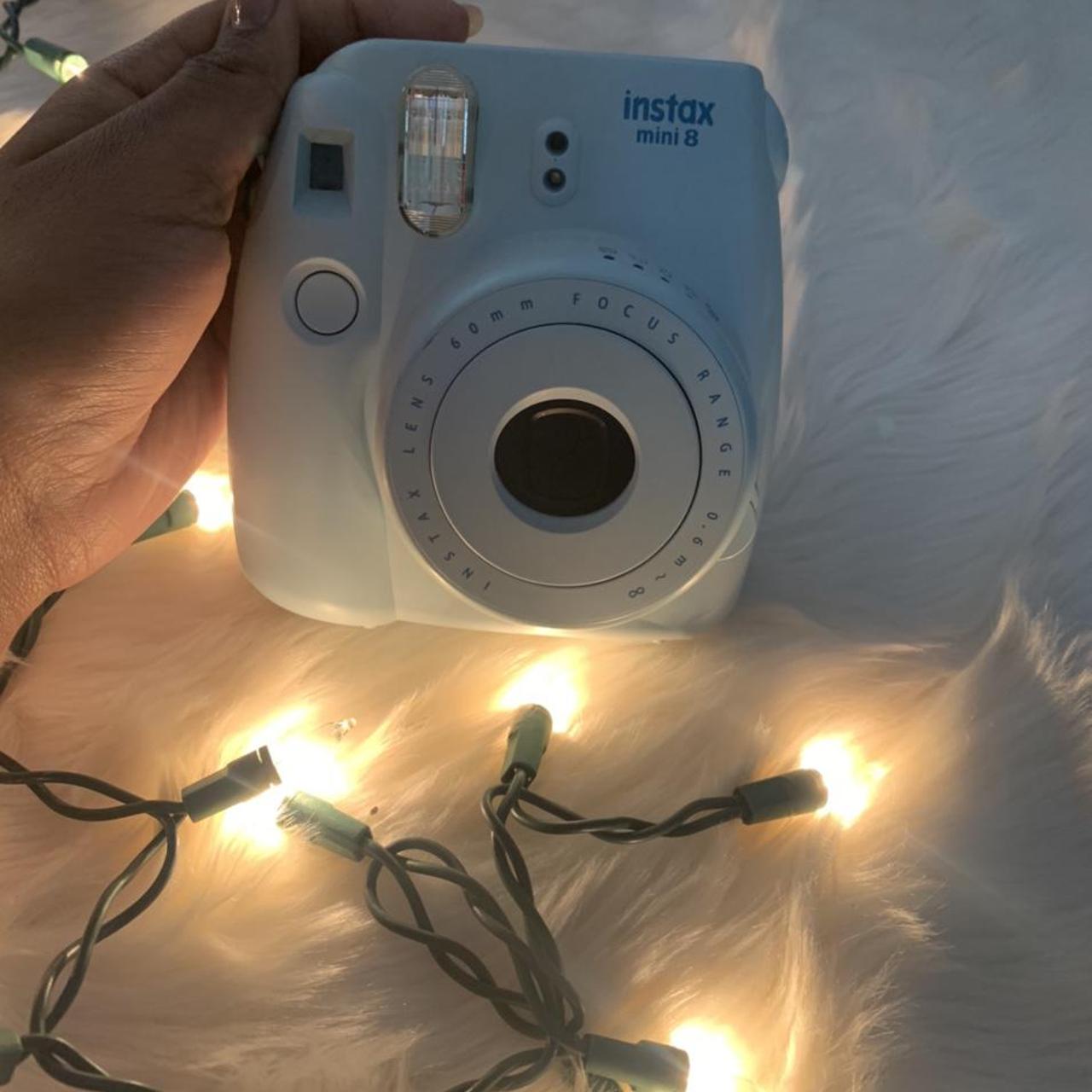 pastel blue mini 8 polaroid camera film included in... - Depop