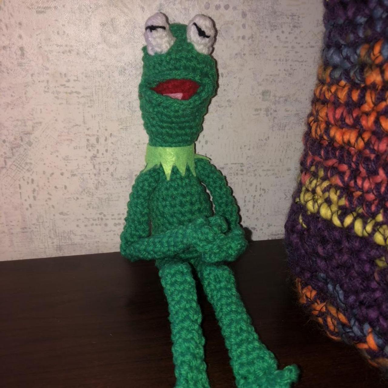 Crochet Kermit the frog $28 includes shipping... - Depop