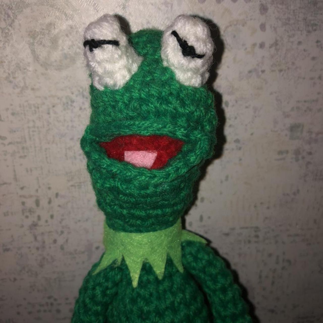 Crochet Kermit the frog $28 includes shipping... - Depop