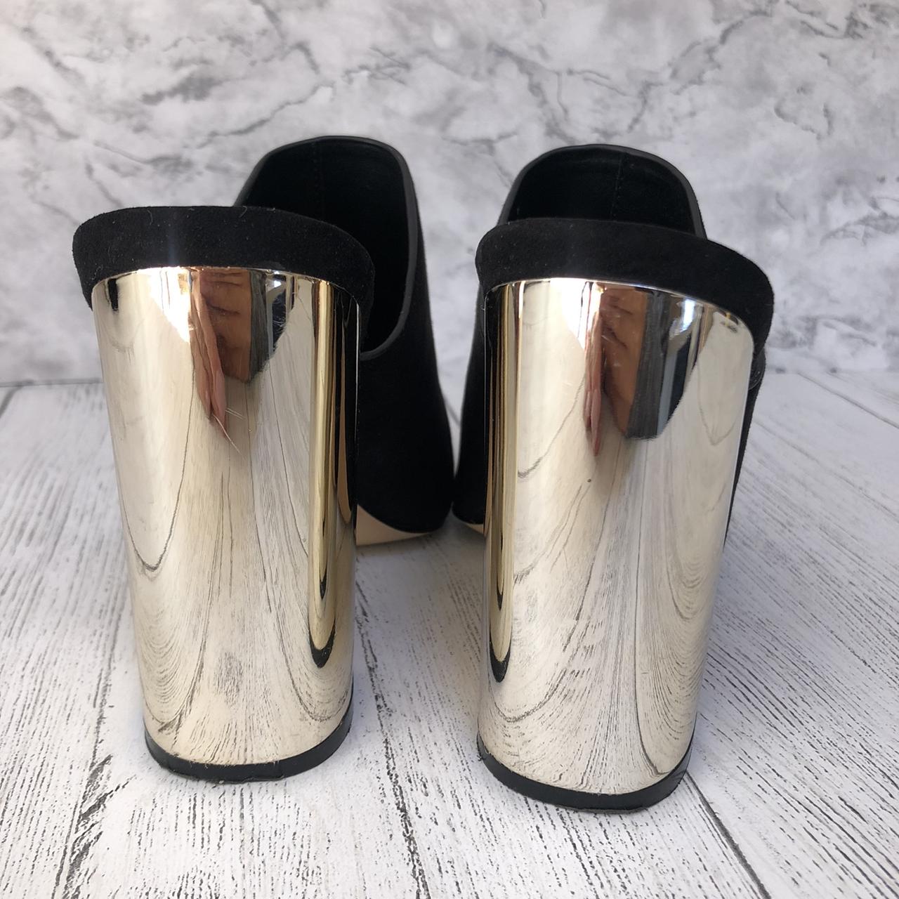 New look black and gold mules size 3 in great... - Depop