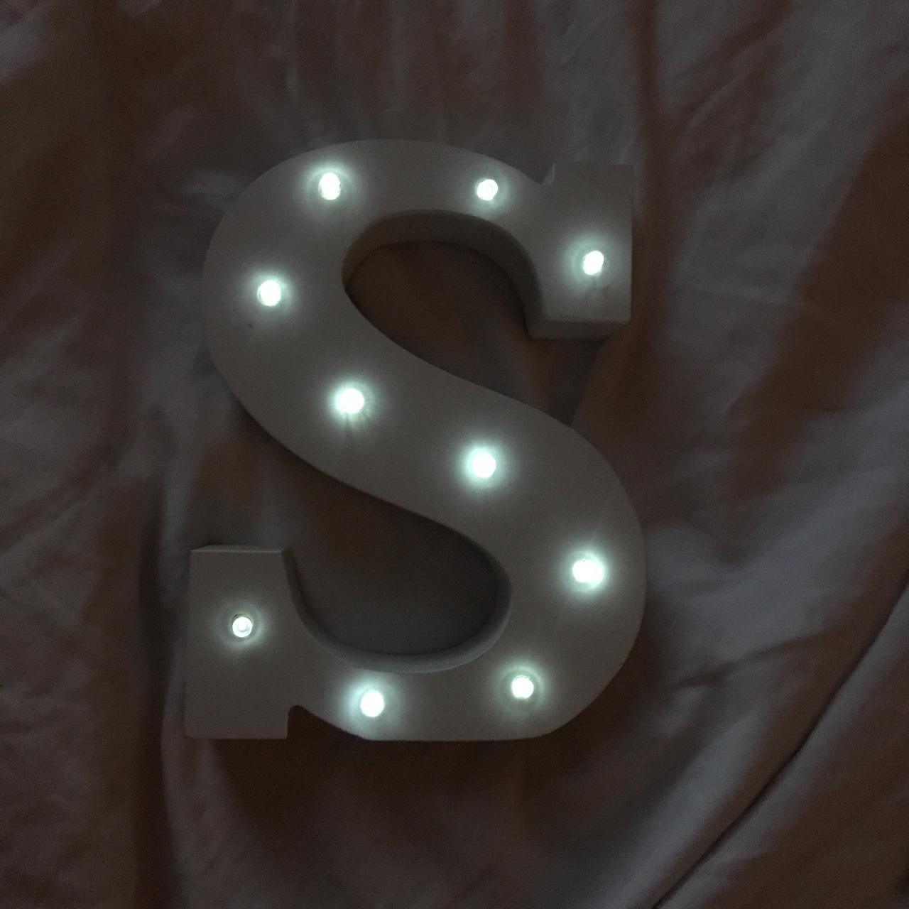 light up battery powered letter S room decor. Very... - Depop