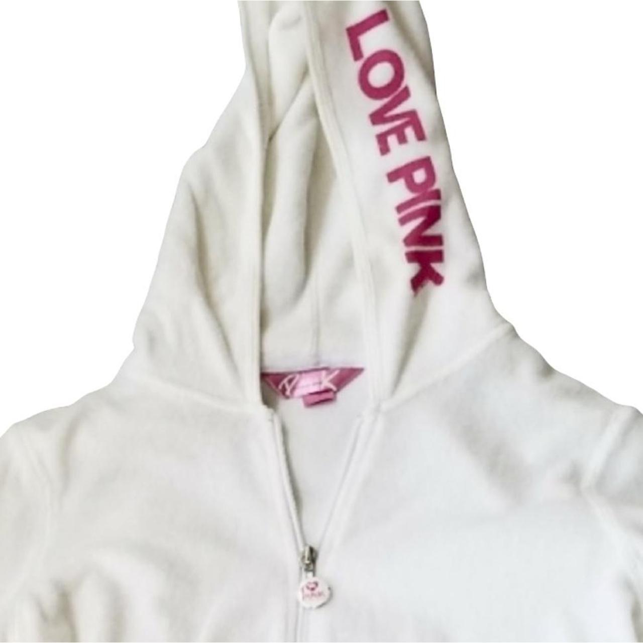 Victoria's Secret Women's Pink and White Jacket | Depop