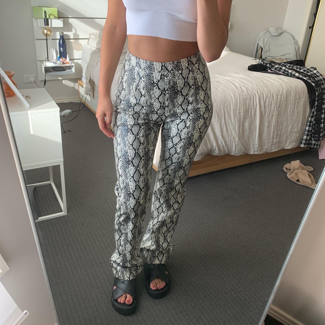 I am gia Python Pant. Pleather snake skin pant size... | Depop