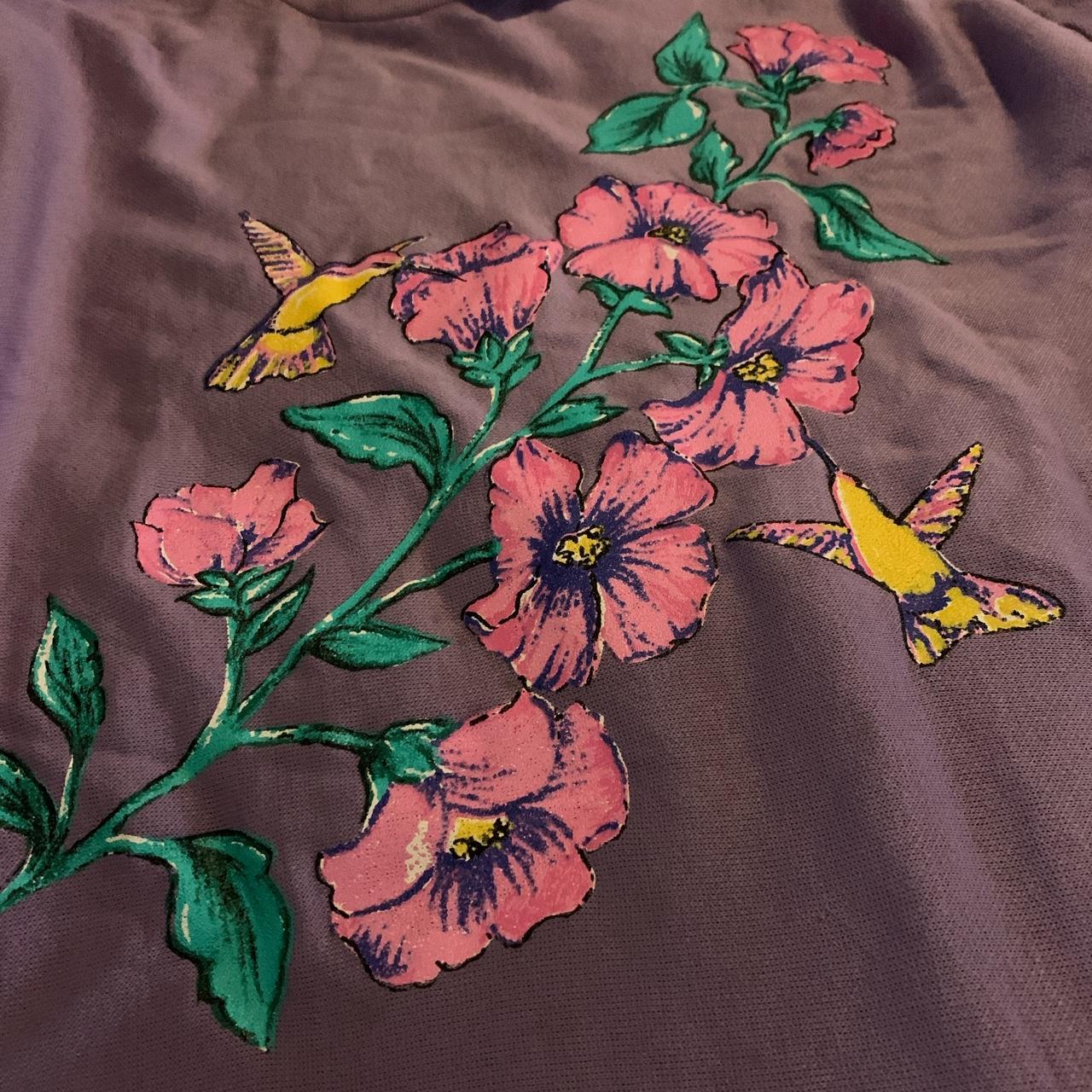 Vintage purple grandma sweater Cute floral mock... - Depop