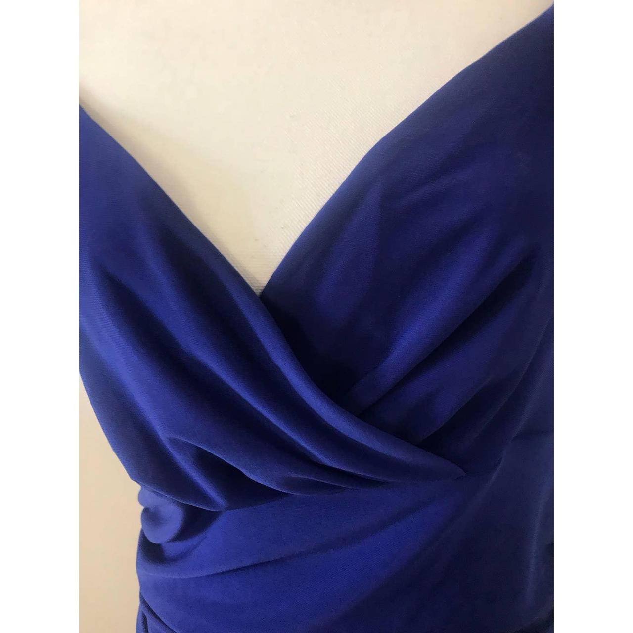 American Living Ruched Royal Blue Dress Size 14 95%... - Depop