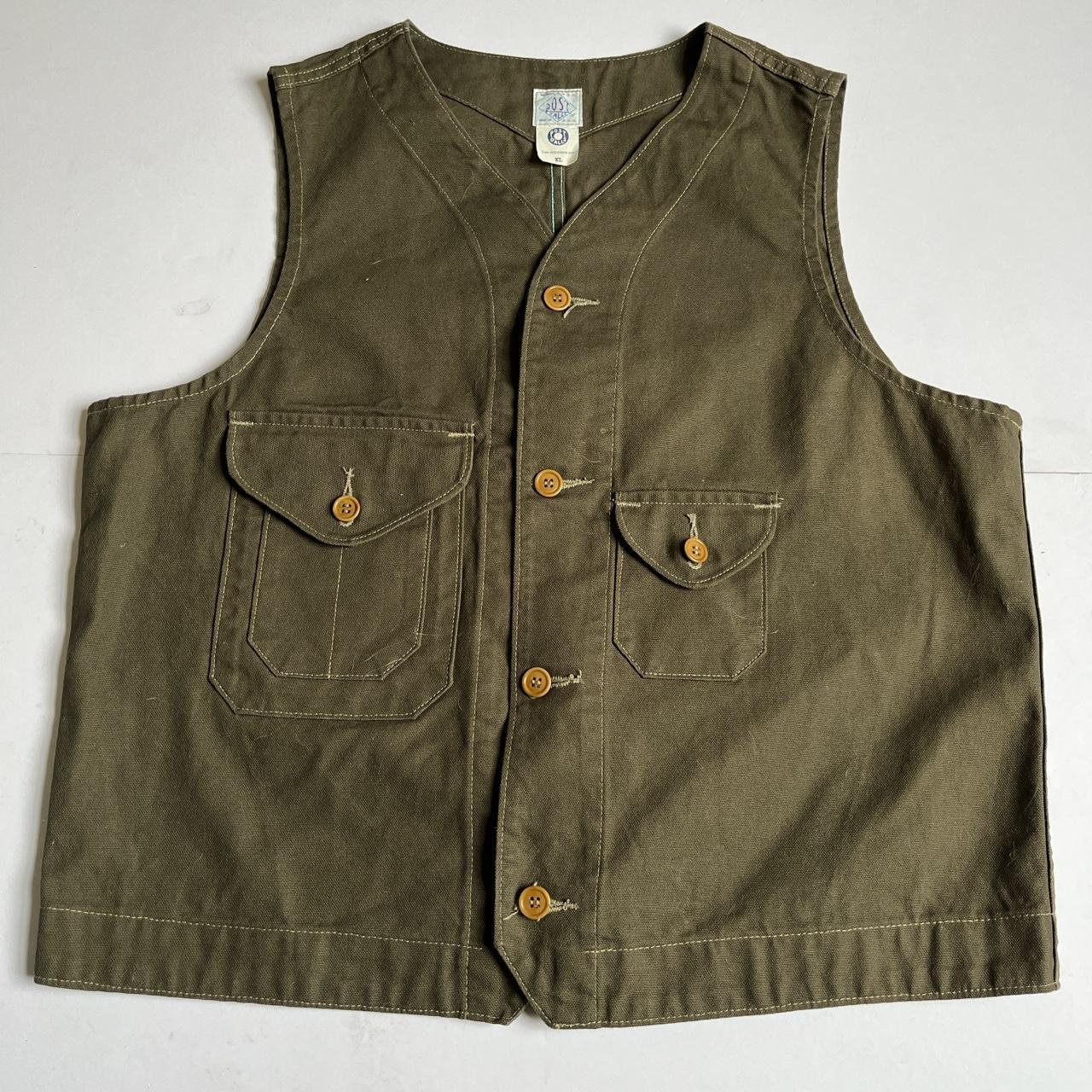 Post O’Alls green cotton four button two pocket... - Depop