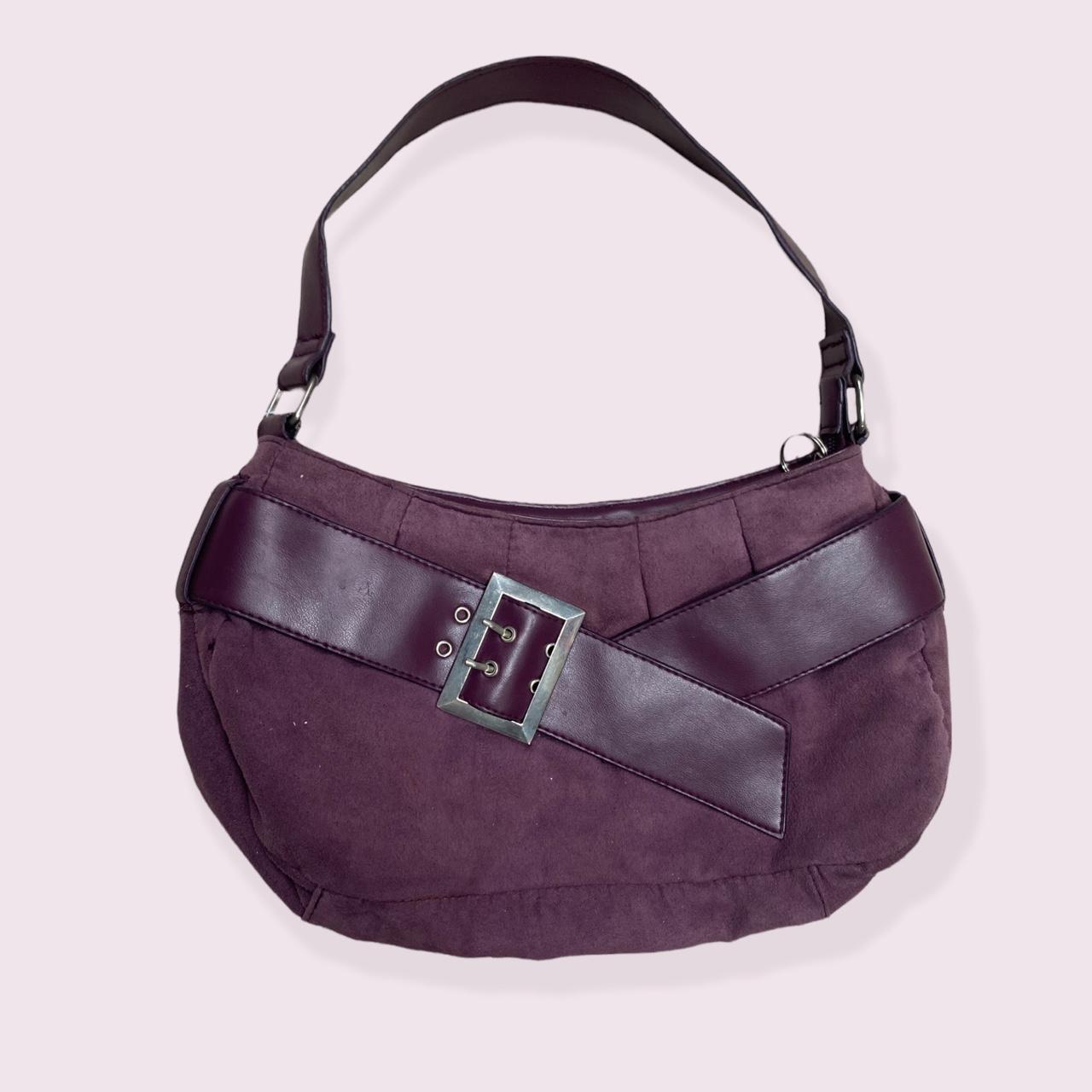 Y2K Dark Purple Shoulder Bag Cute plum purple... | Depop