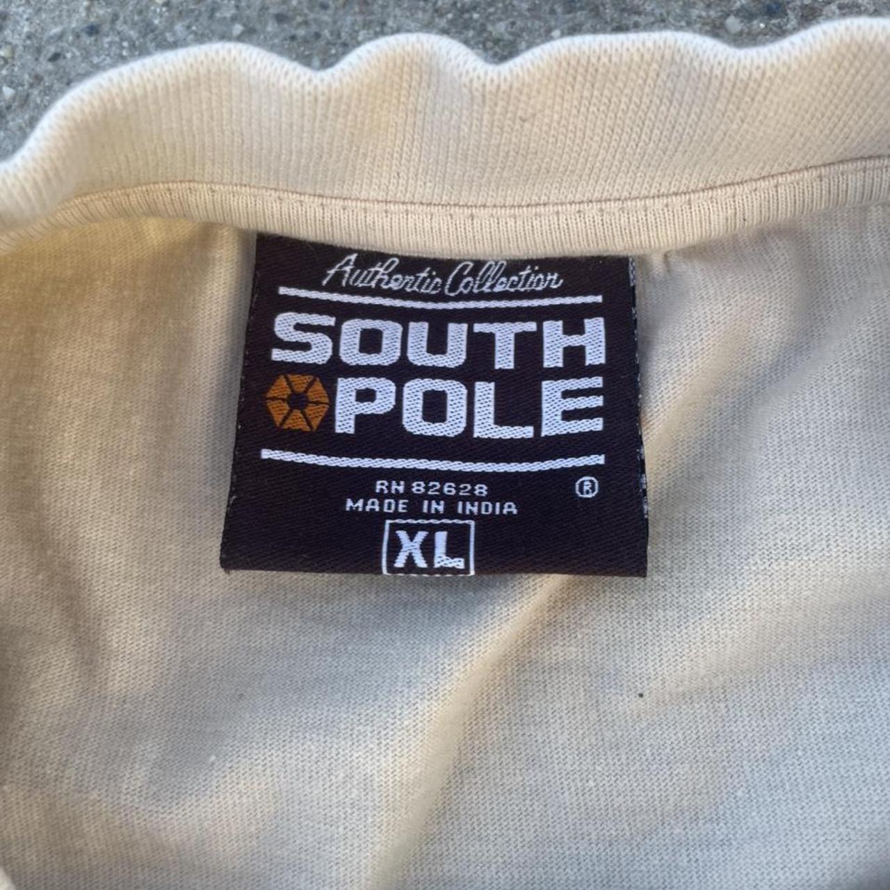 South Pole shirt, tan shirt with “SouthPole”... - Depop