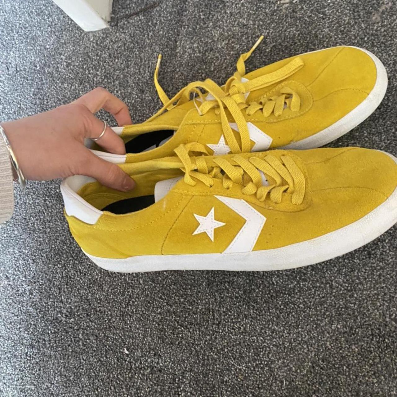 Converse yellow superstar shoe! New new condition... - Depop