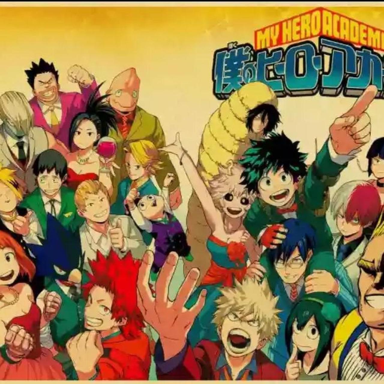 Janpnese Anime My Hero Academia retro posters kraft... - Depop