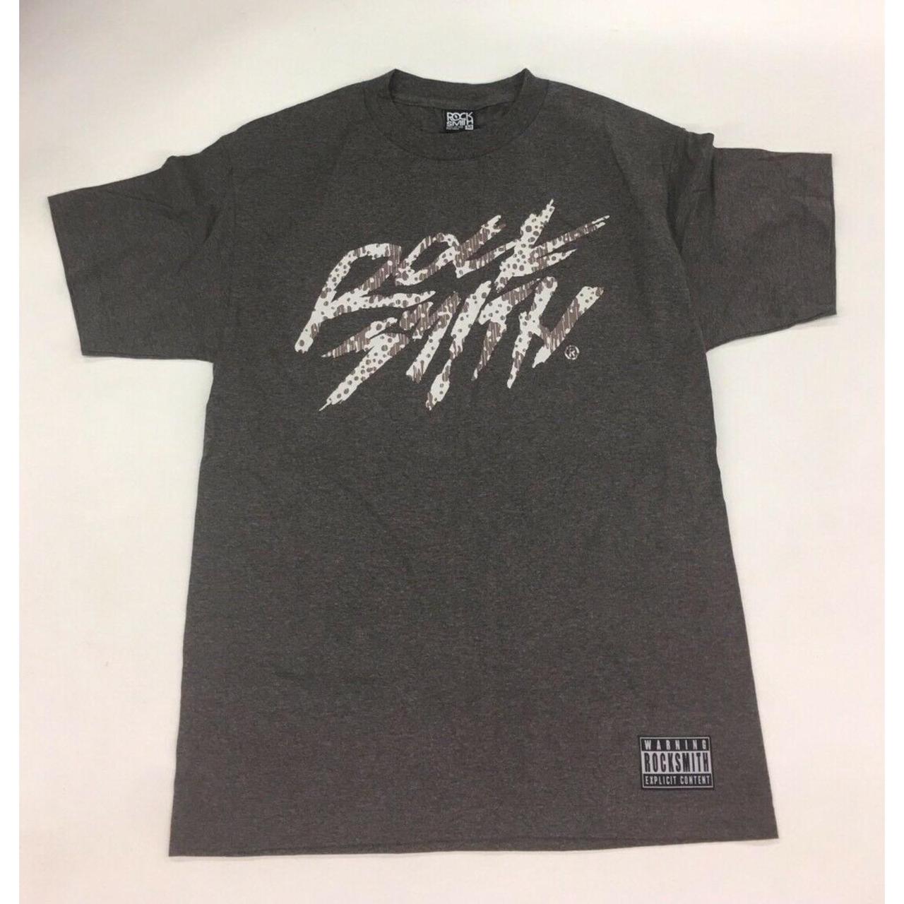 Rocksmith Clothing Grey Logo Graphic T-Shirt Mens... - Depop