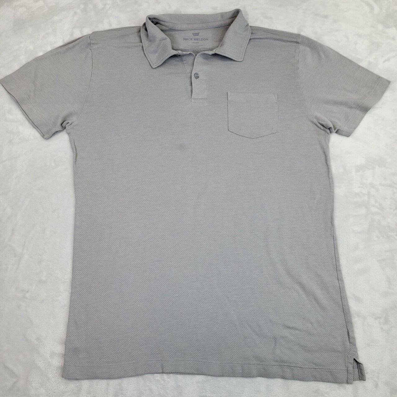 Mack Weldon Mens Polo Shirt Large Grey Lightweight... - Depop