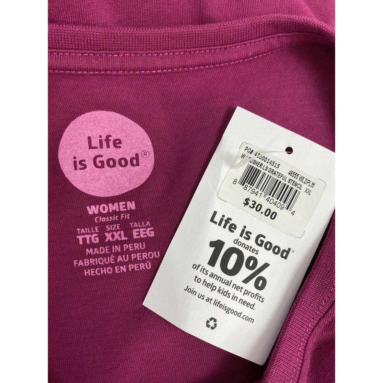 NEW! WOMEN’S LIFE IS GOOD LONG SLEEVE T-SHIRT SIZE... - Depop