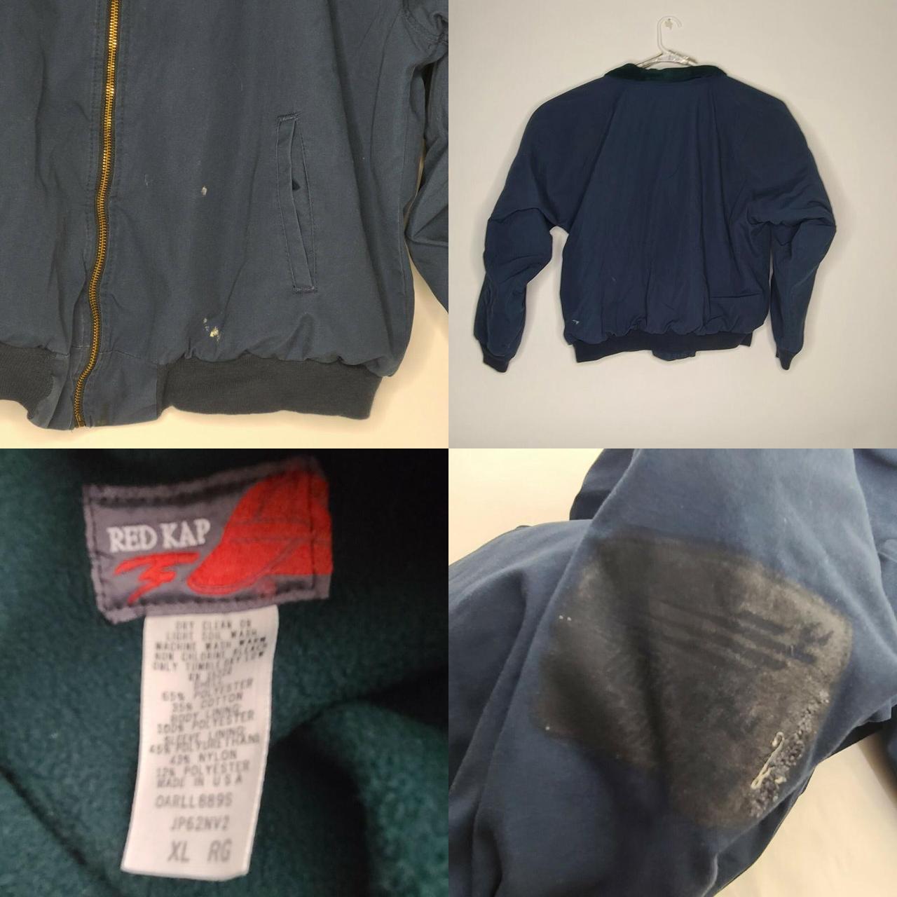 RED KAP MENS THICK WORK JACKET NAVY BLUE SIZE XL... - Depop