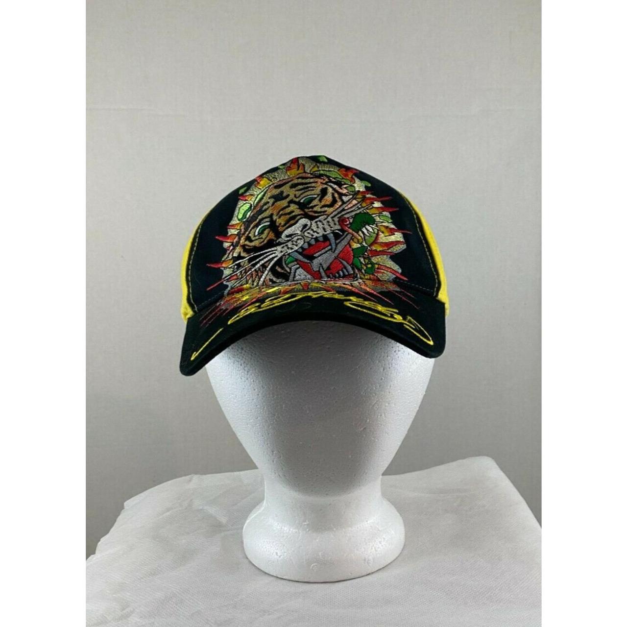 ED HARDY KIDS BASEBALL HAT CAP BLACK YELLOW... - Depop