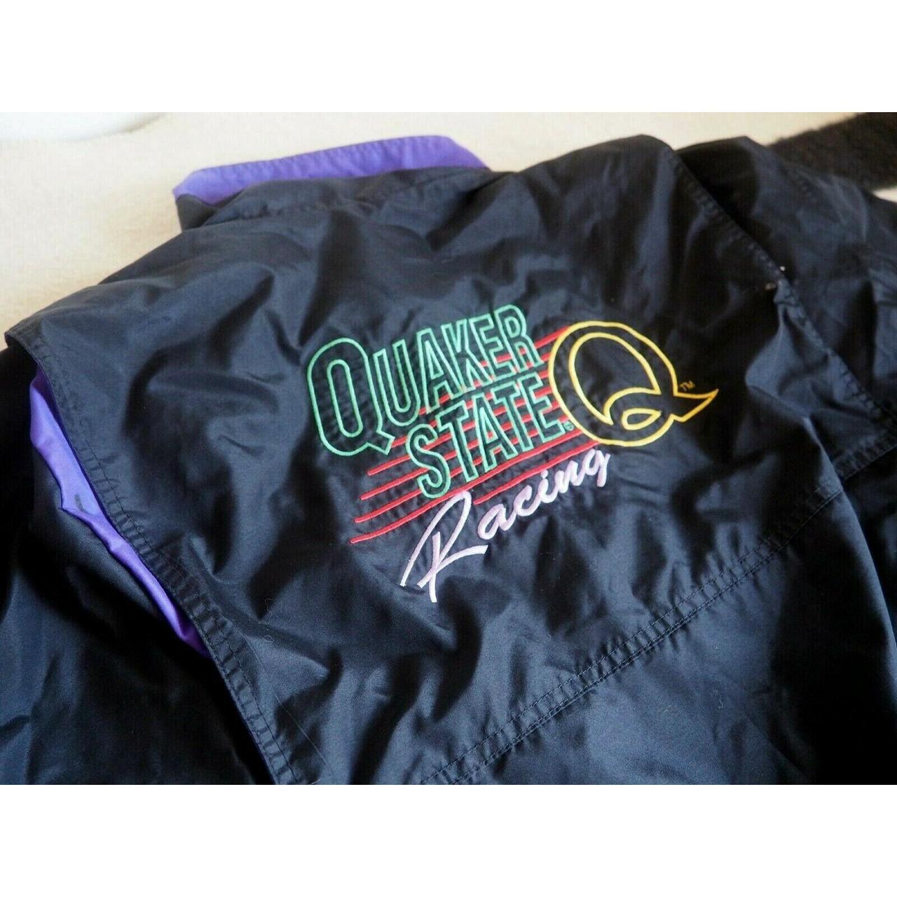 VTG QUAKER STATE RACING BOMBER JACKET NYLON... - Depop