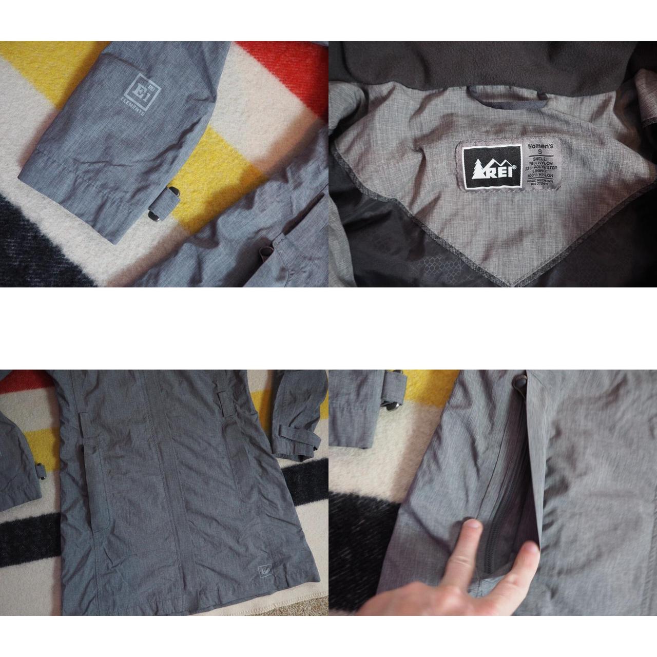 REI E1 ELEMENTS SLATE GRAY HOODED ZIP CASUAL OUTDOOR... - Depop