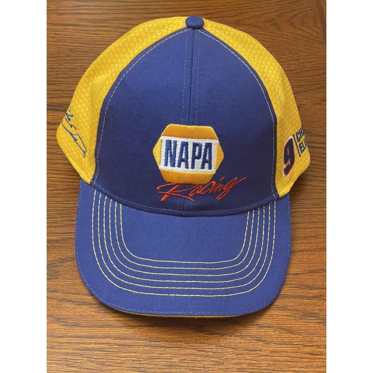 NAPA RACING CHASE ELLIOT HAT BLUE YELLOW DM ME... - Depop