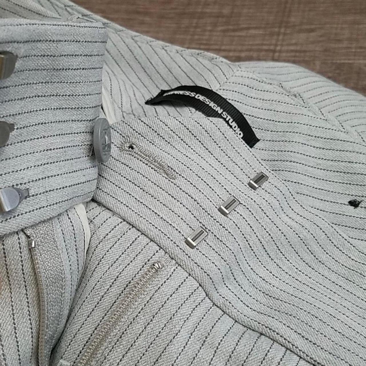 Express Design Studio gray with black pinstripe... - Depop