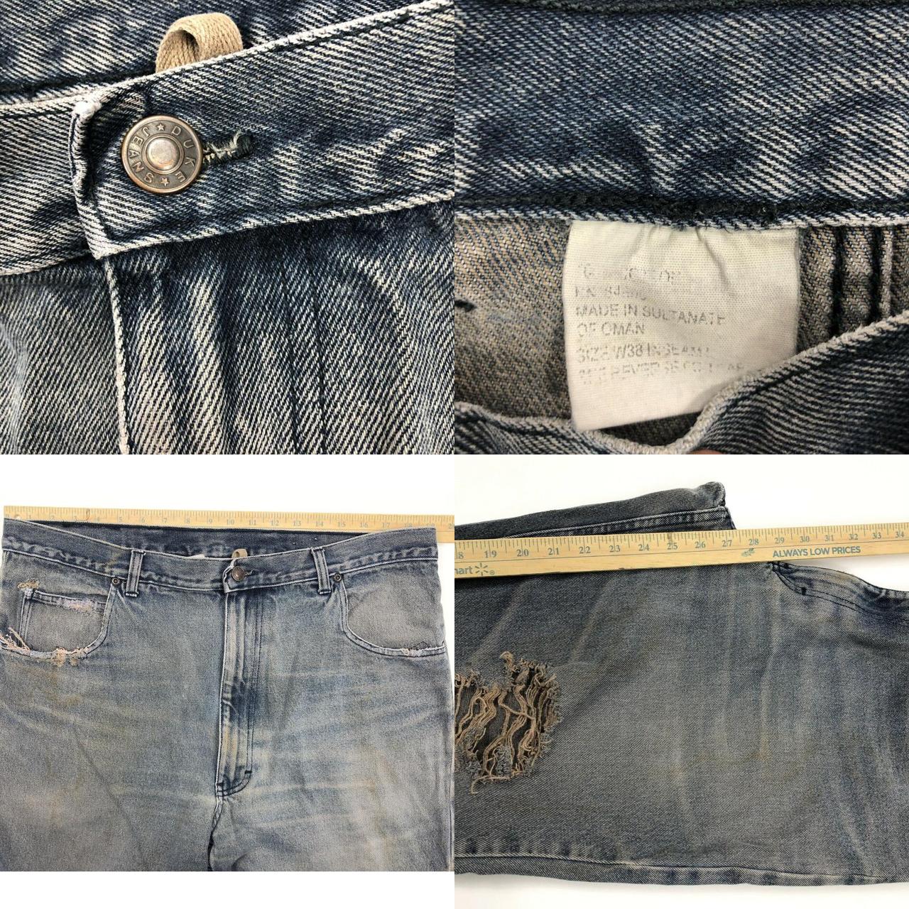 vintage 90s 80s Work Worn Ripped Up Jeans Mens 38x27... - Depop