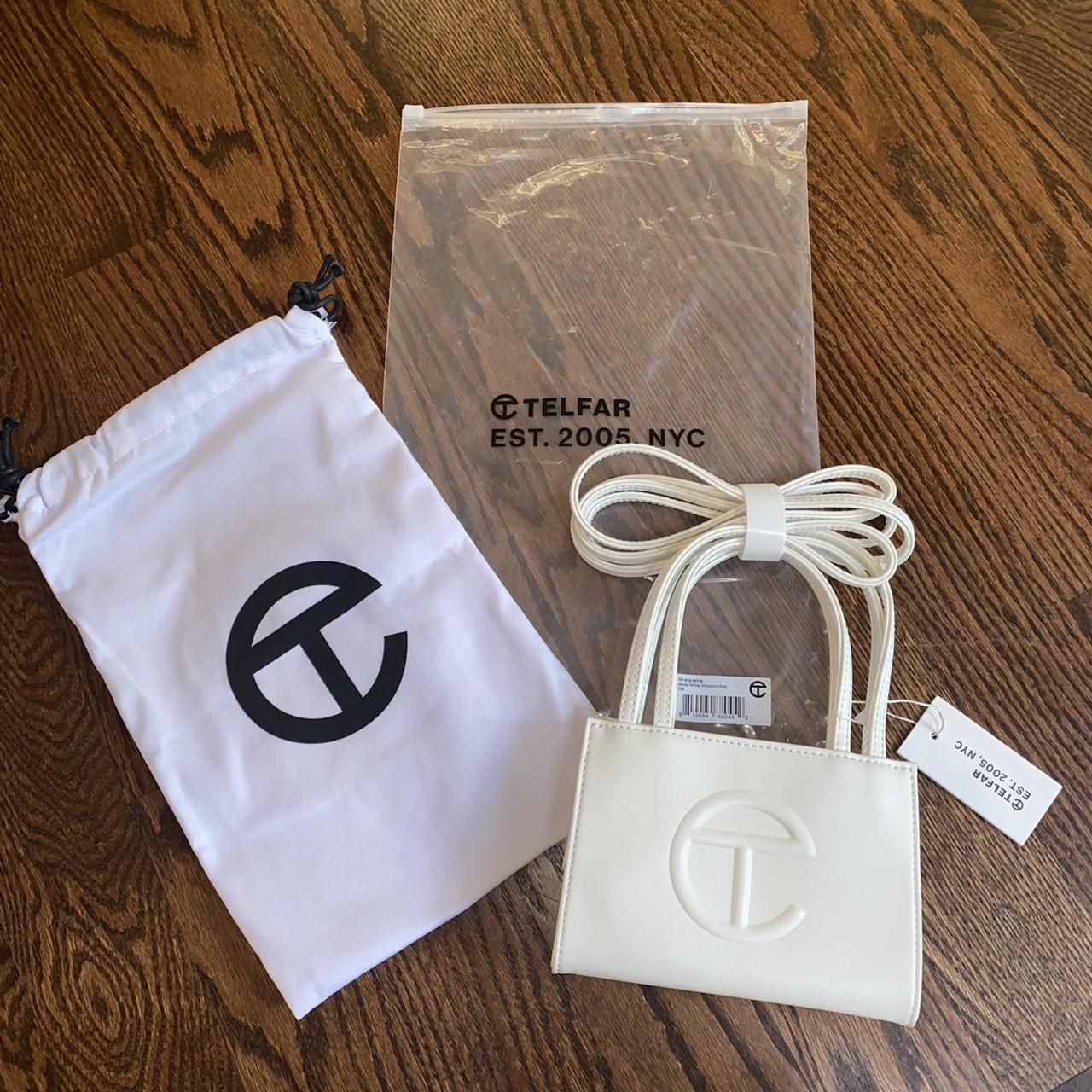 Telfar authentic white mini bag. Brand new with tags... - Depop