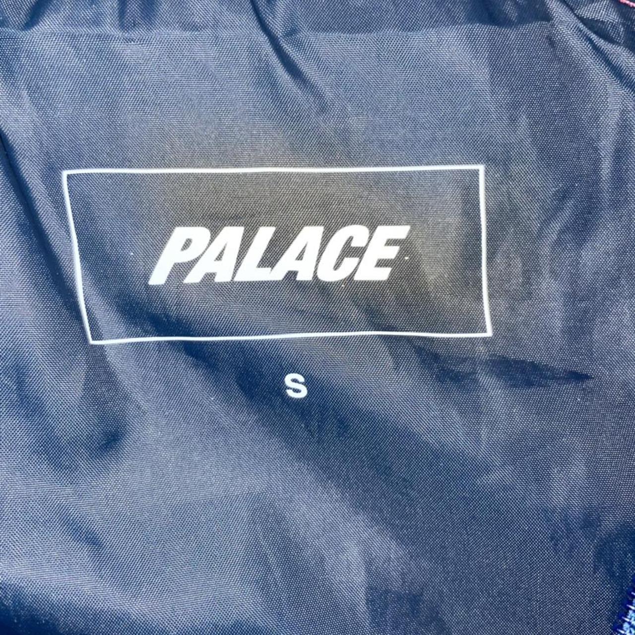 Palace Skateboards Lightweight Jacket Blue and... - Depop