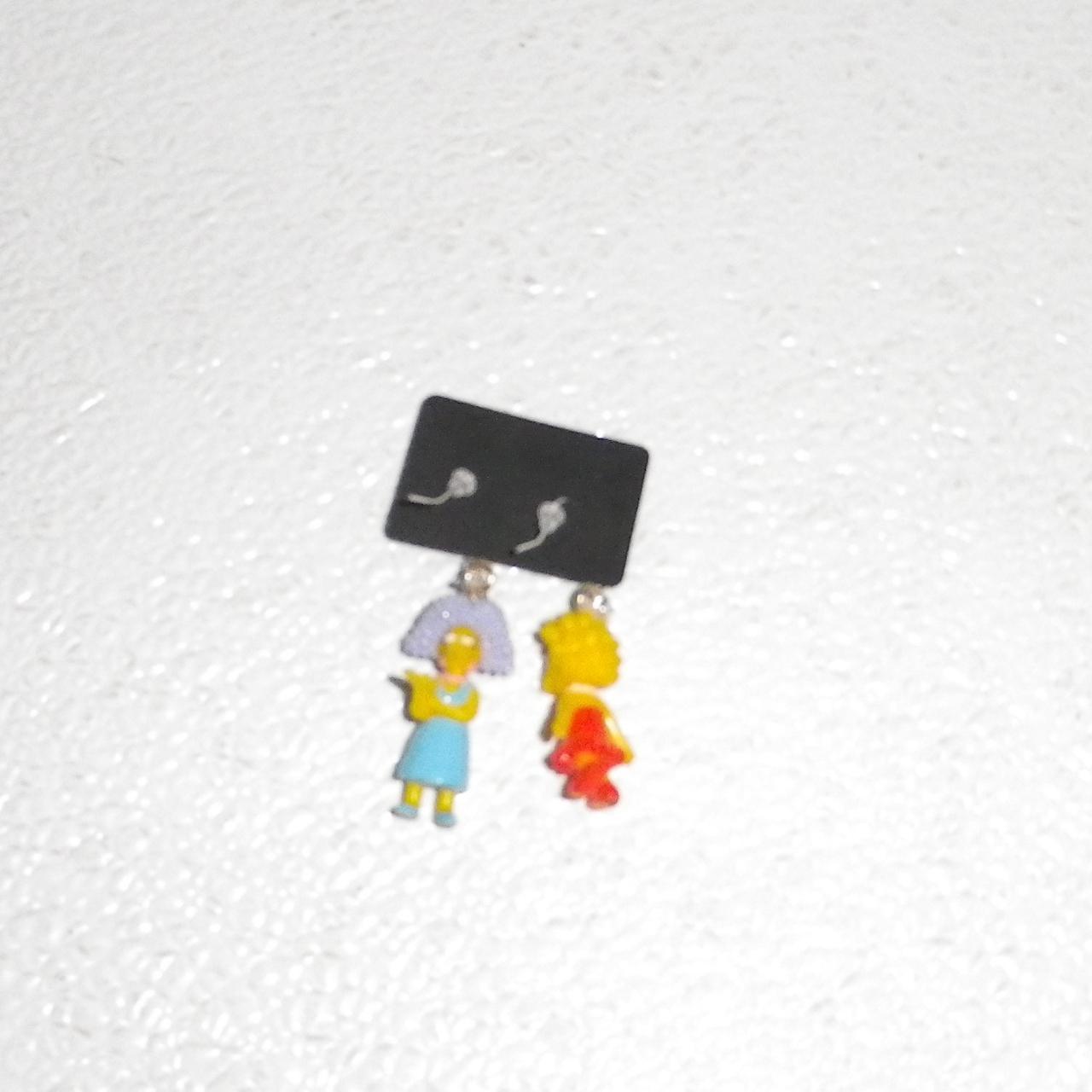 Simpsons Earrings Lisa and Aunt Selma Vintage... | Depop