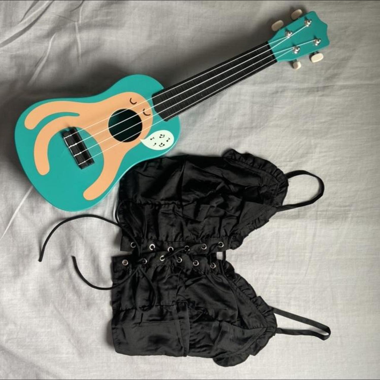 Black lace up cropped top // SHEIN // size S Sexy... - Depop